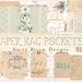 Vintage Paper Bag Pockets | 21 Pockets 3 Sizes | Journal Ephemera Kit 1 ...