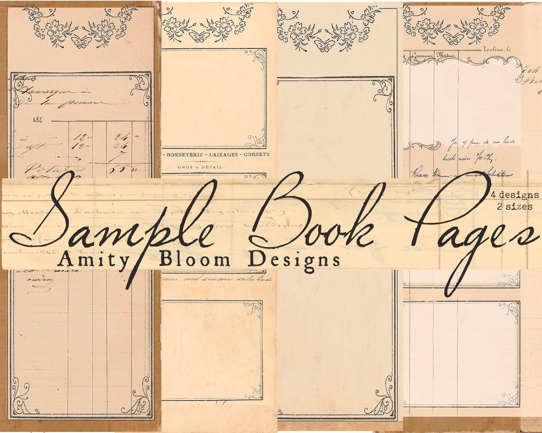 Vintage Sample Book Pages | Decorative Journal Papers - Etsy