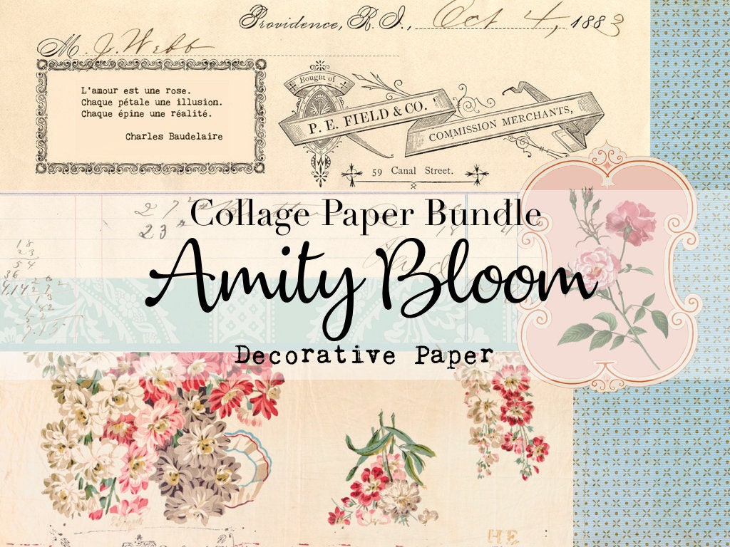 Collage Paper Bundle | Digital - Etsy