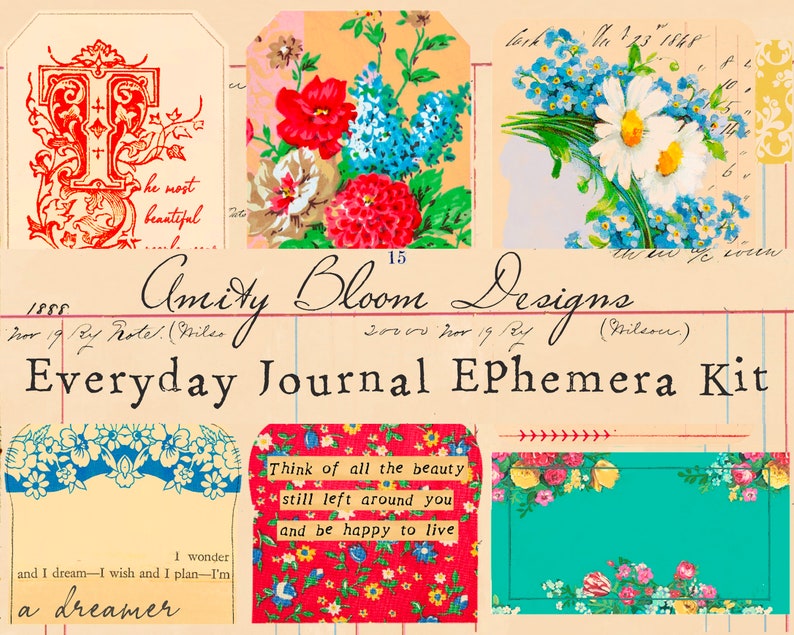Everyday Journal Ephemera Kit - Etsy