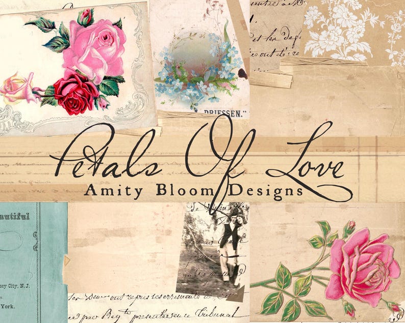 Petals of Love | Vintage Decorative Paper & Journal Artist Kit ...