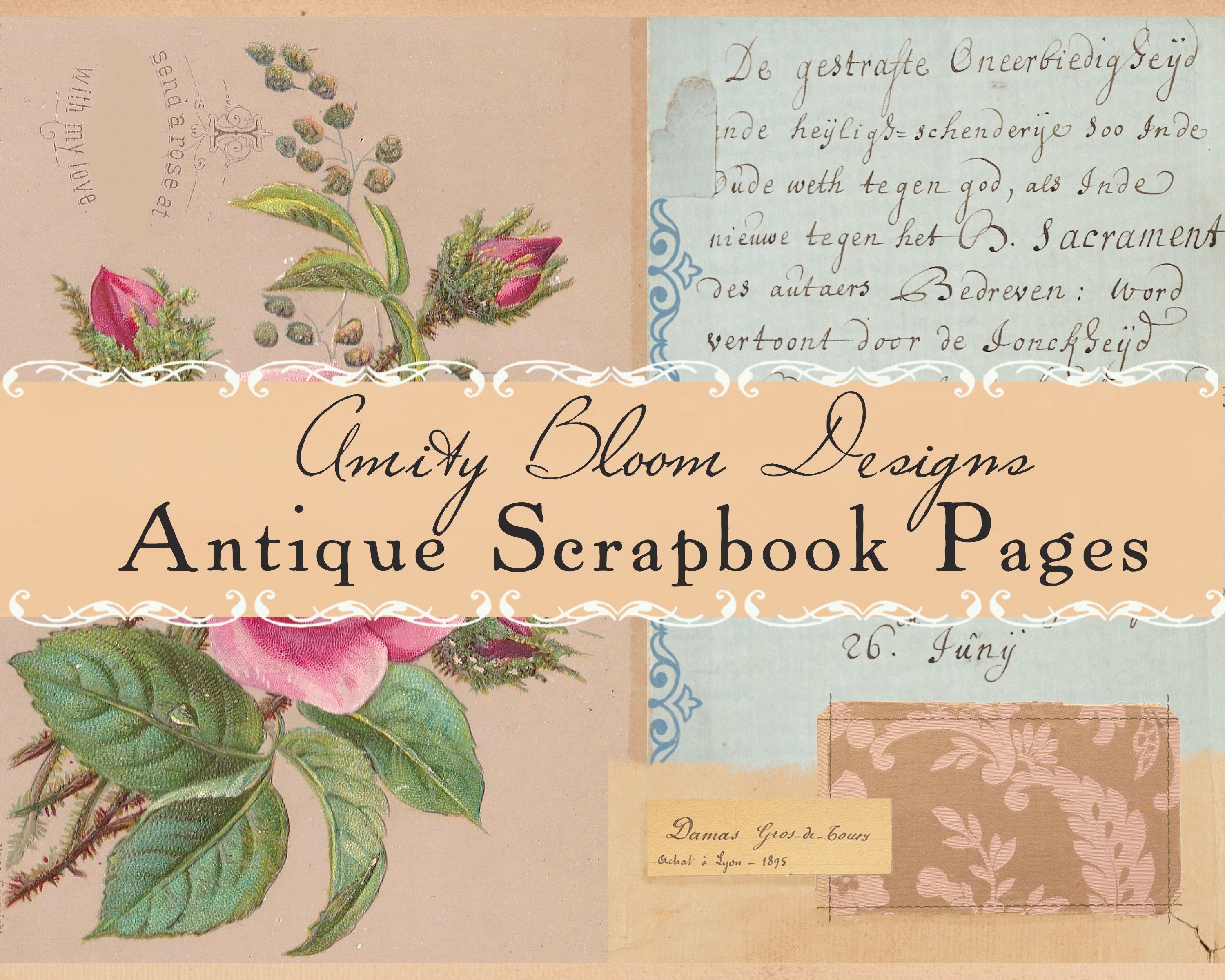 Antique Diary Concept Journaling Kit | Vintage Decorative Papers ...