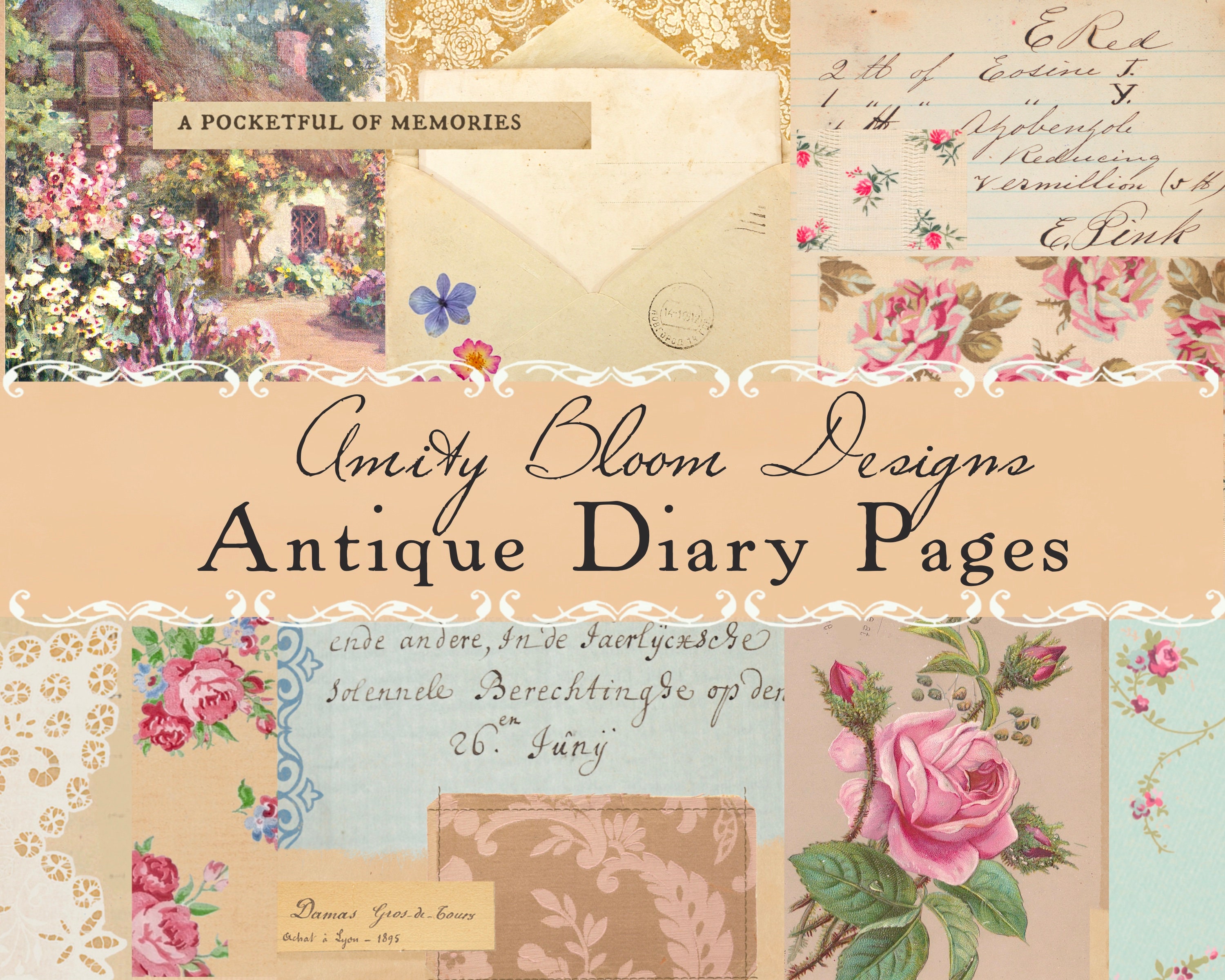 Antique Diary Concept Journaling Kit | Vintage Decorative Papers ...