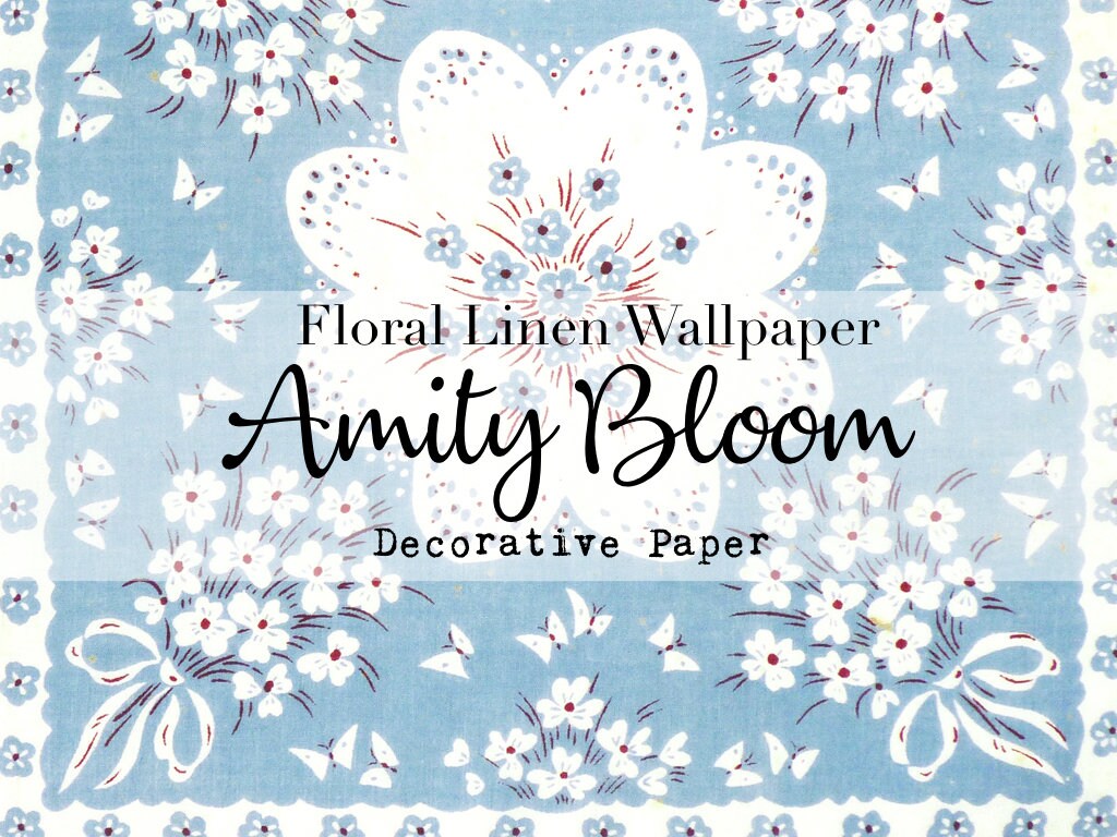 Floral Linen Wallpaper Decorative Paper - Etsy
