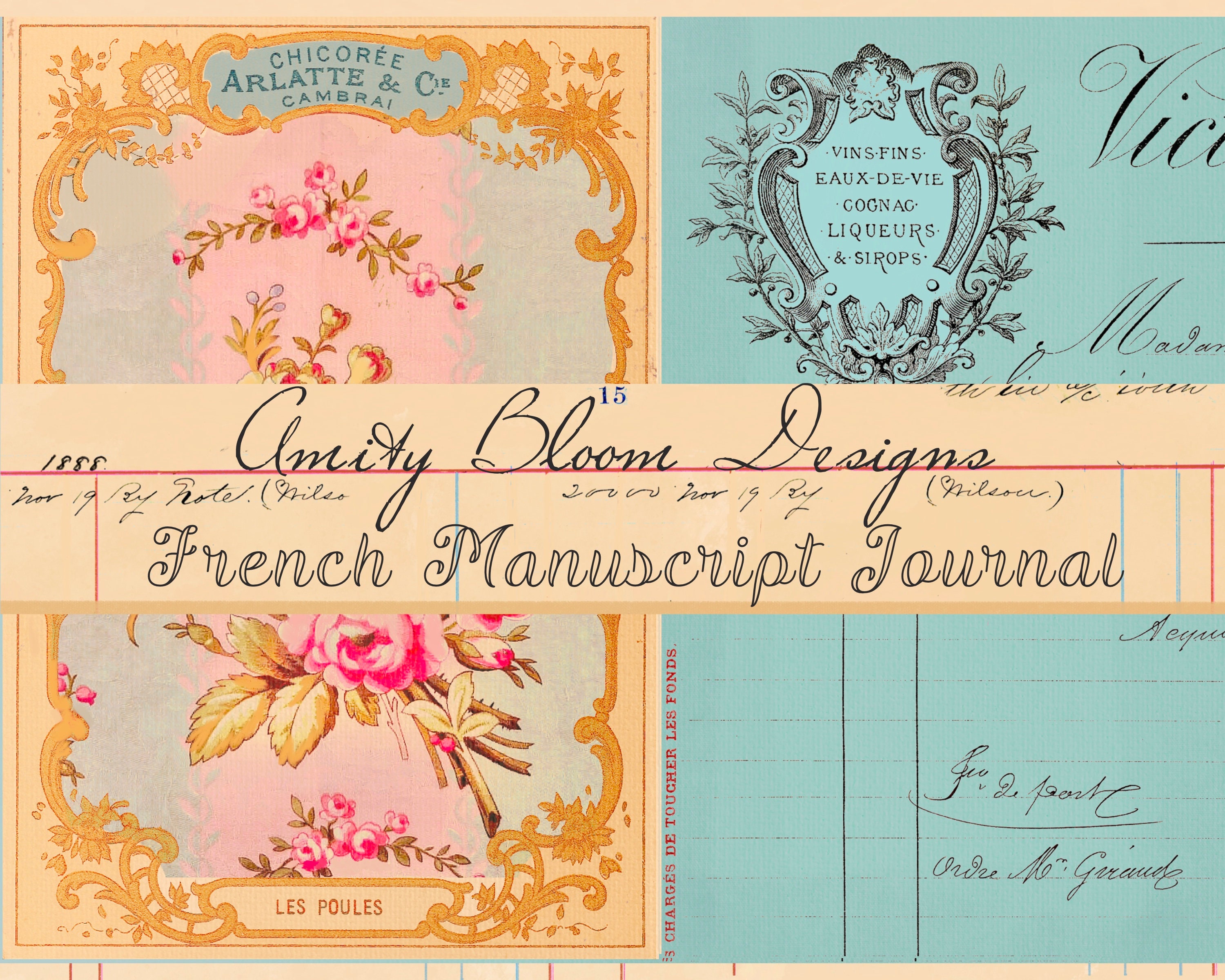 French Manuscript Vintage Journal Kit - Etsy