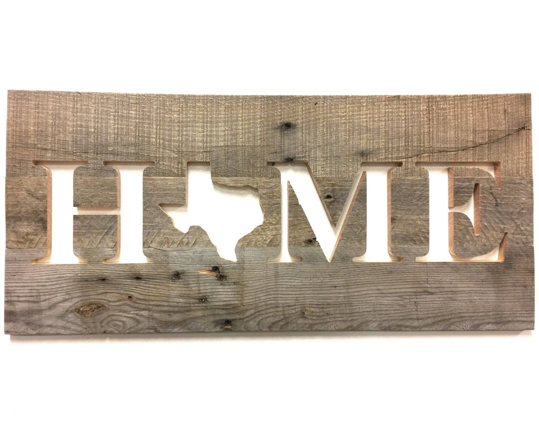 Rustic Texas Home Sign cut out lettering - Etsy.de