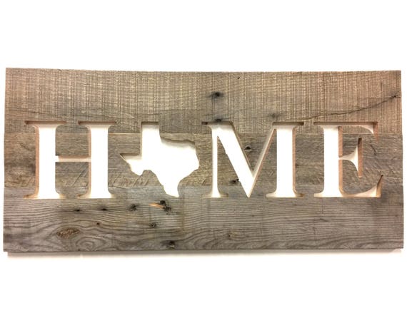 Rustic Texas Home Sign cut out lettering - Etsy.de