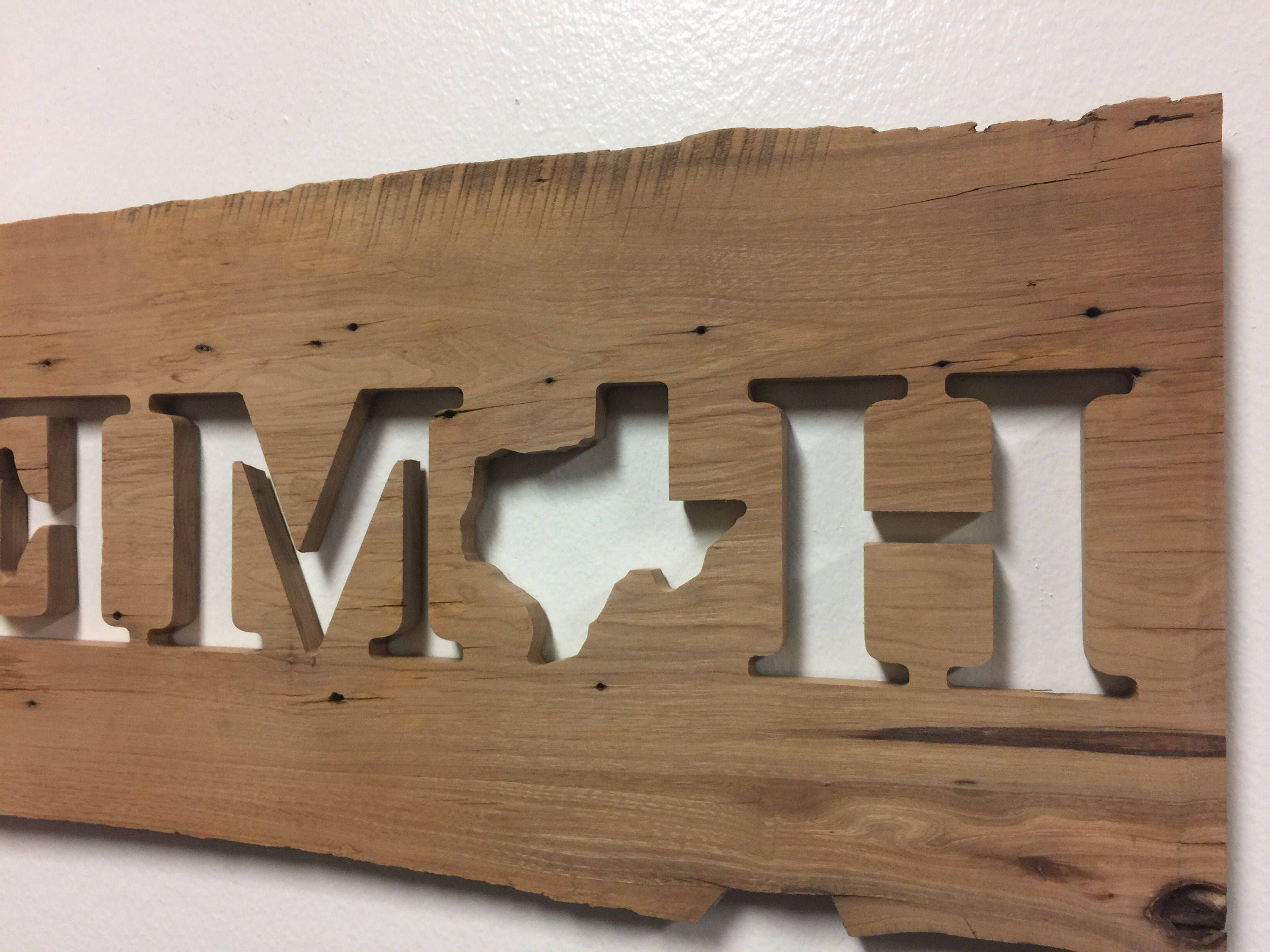 Rustic Texas Home Sign cut out lettering - Etsy.de