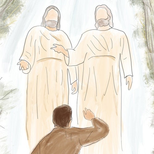 Joseph Smith's First Vision Watercolor Print - Etsy