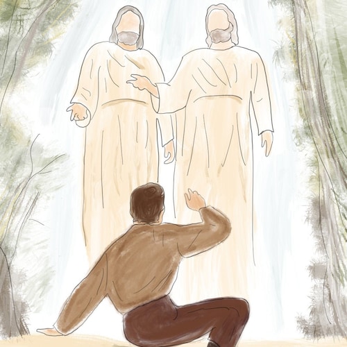 Joseph Smith First Vision Sacred Grove LDS Digital Art - Etsy