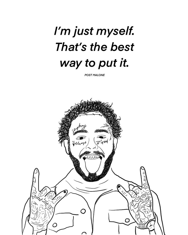 Coloring Pages Of Post Malone Coloring Pages