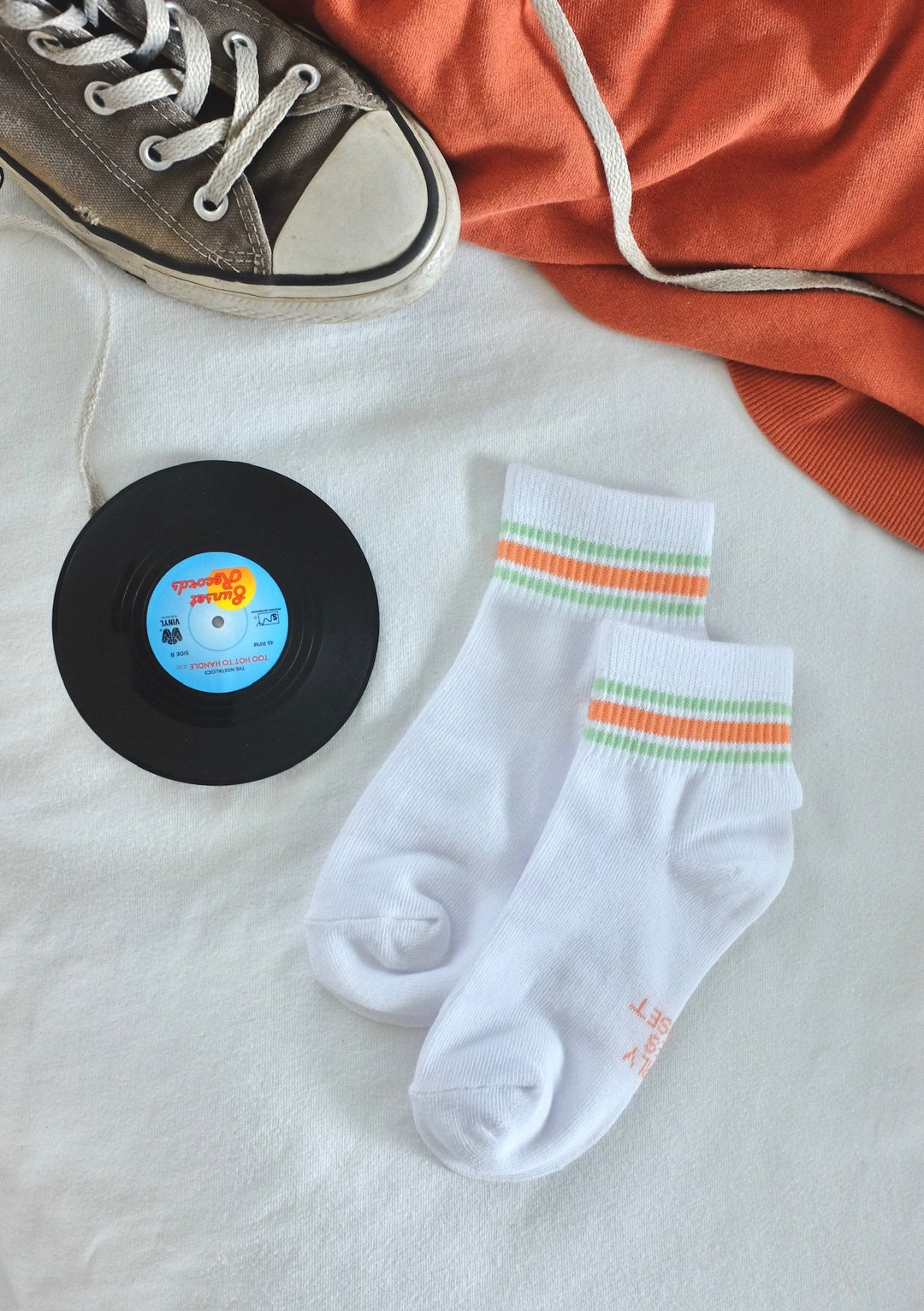 Cotton Classic Comfy Socks Fashion, 80's Skater Vintage, Retro Stripe ...