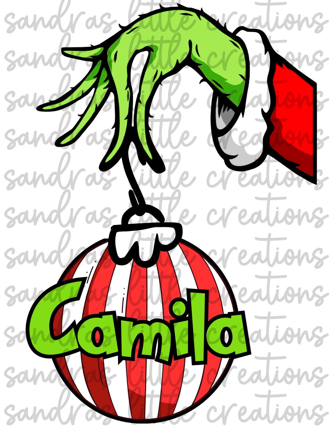 Custom Grinch Name PNG Digital Download, Great for DTF, Sublimation and ...