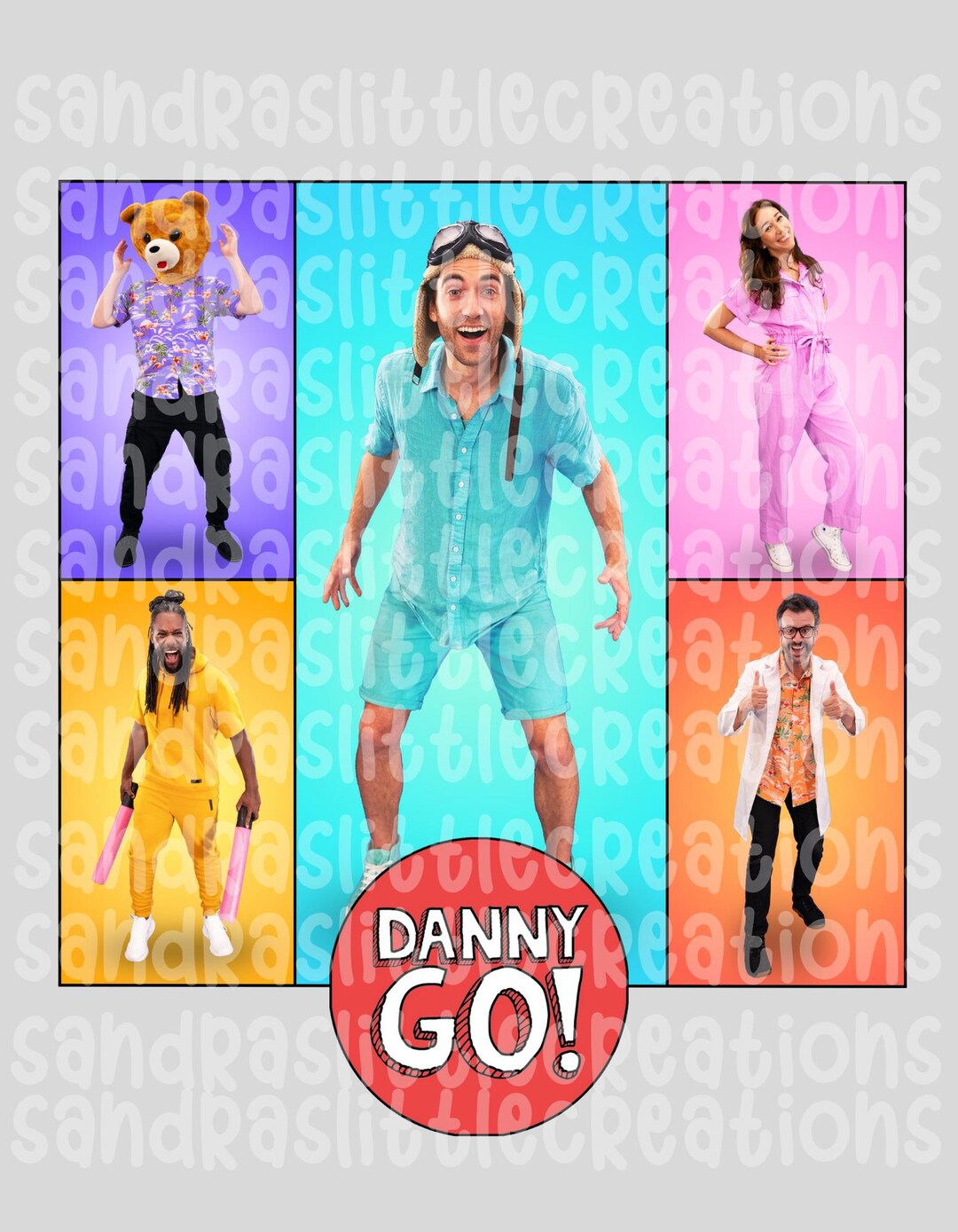 Danny Go and Friends Square PNG Digital Download for Image Transfers ...
