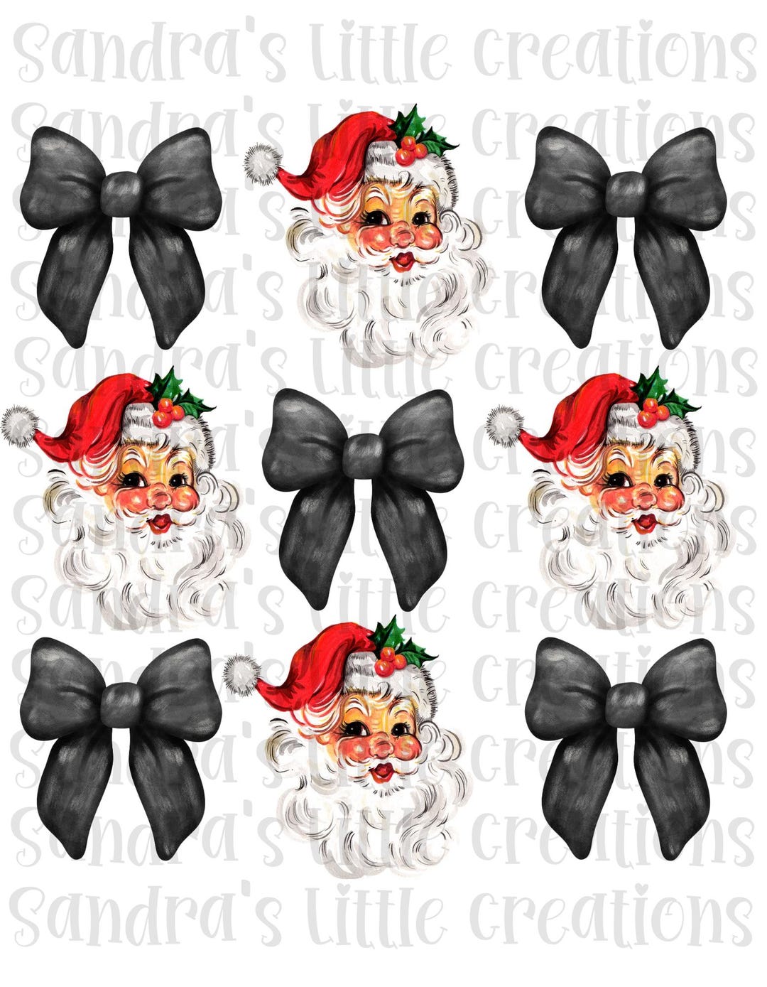 Santa Bows PNG, Dtf/sublimation/printing - Etsy