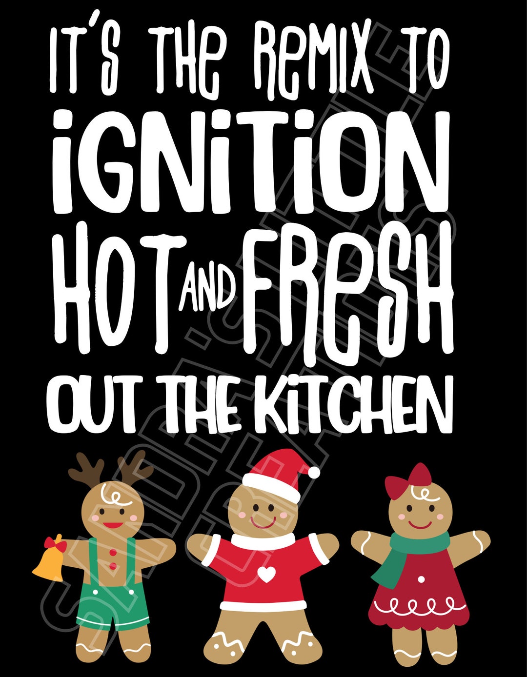 Ignition Remix Gingerbread Christmas PNG for DTF and Sublimation ...