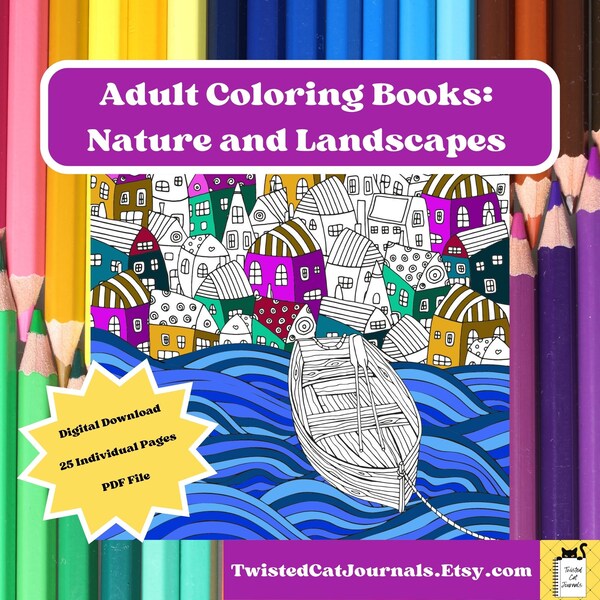 Individual Adult Coloring Pages Printable - Etsy