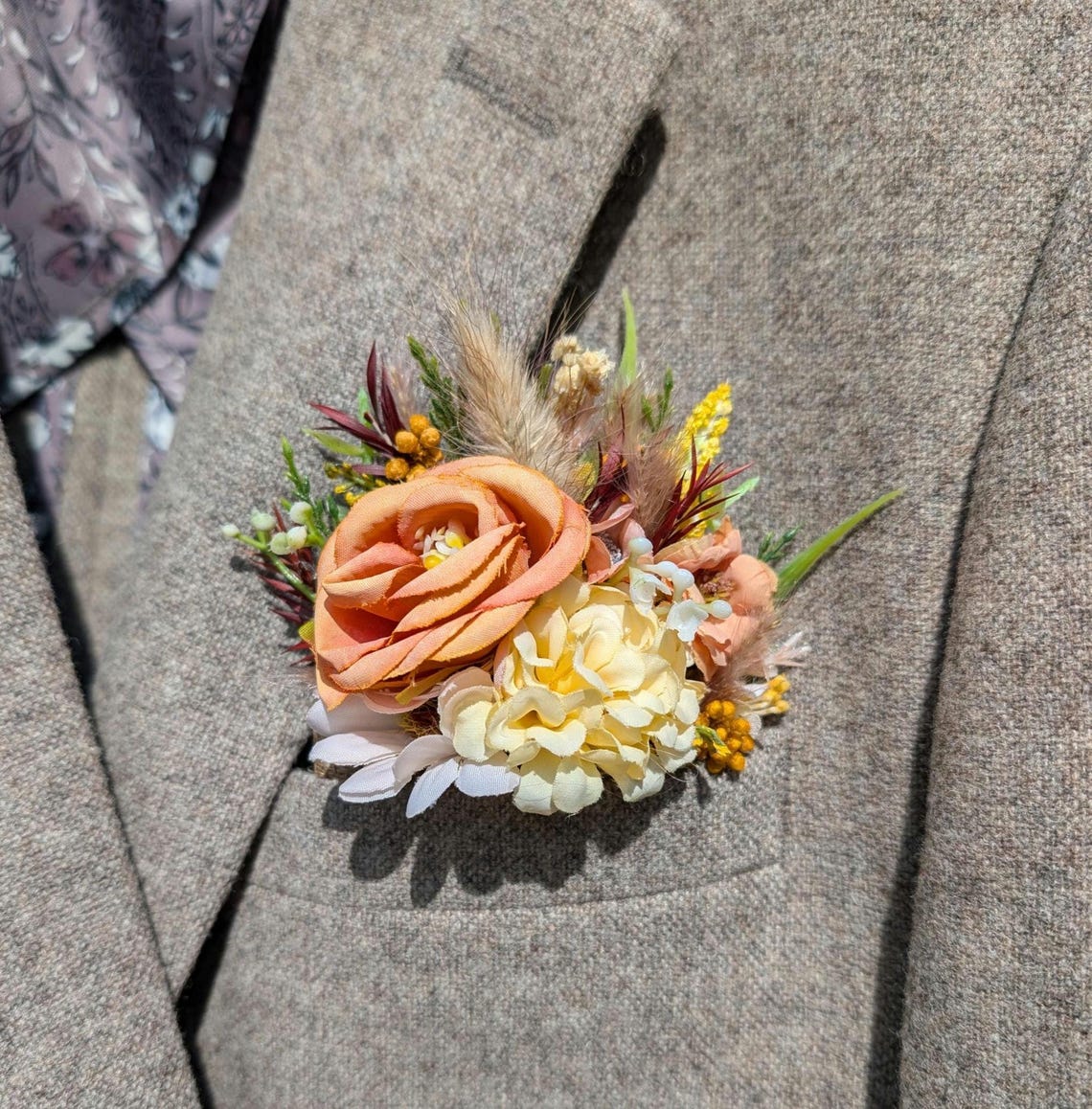 Autumn Pocket Buttonhole Boutonniere - Etsy