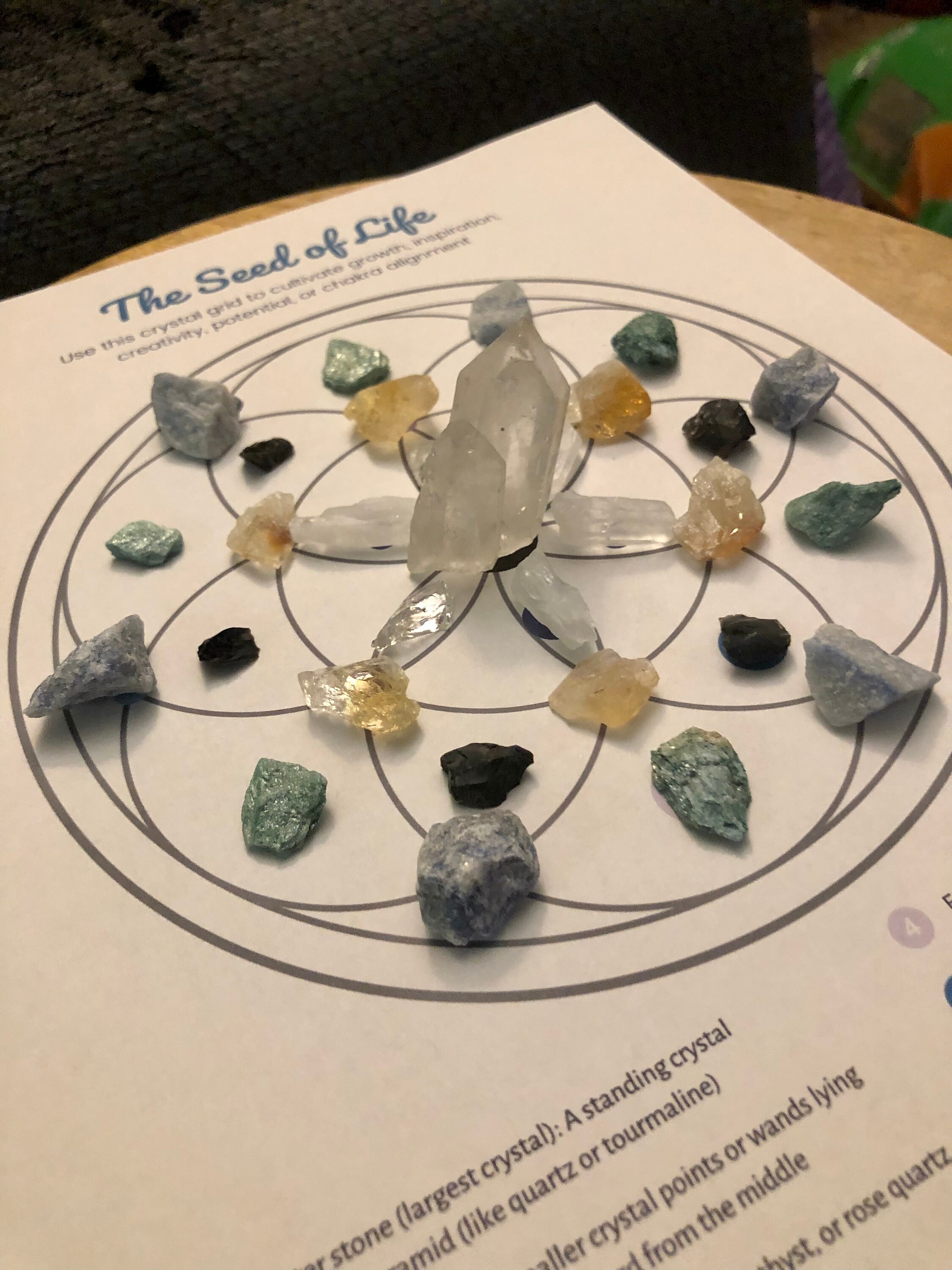 Crystal Grid Template Download - Seed of Life - PDF Digital File ONLY ...