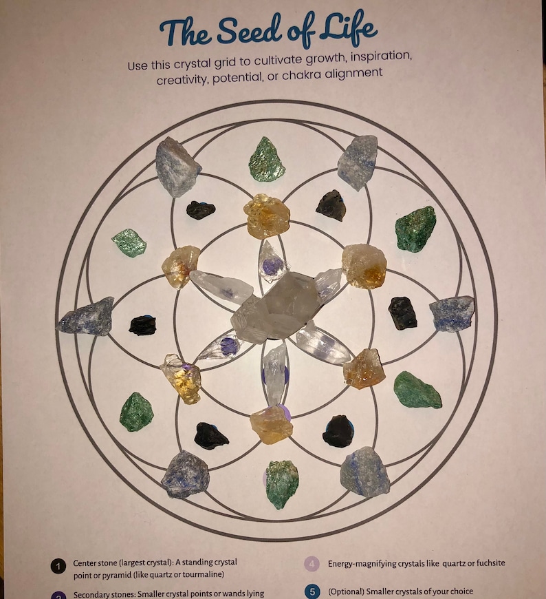 Crystal Grid Template Download - Seed of Life - PDF Digital File ONLY ...