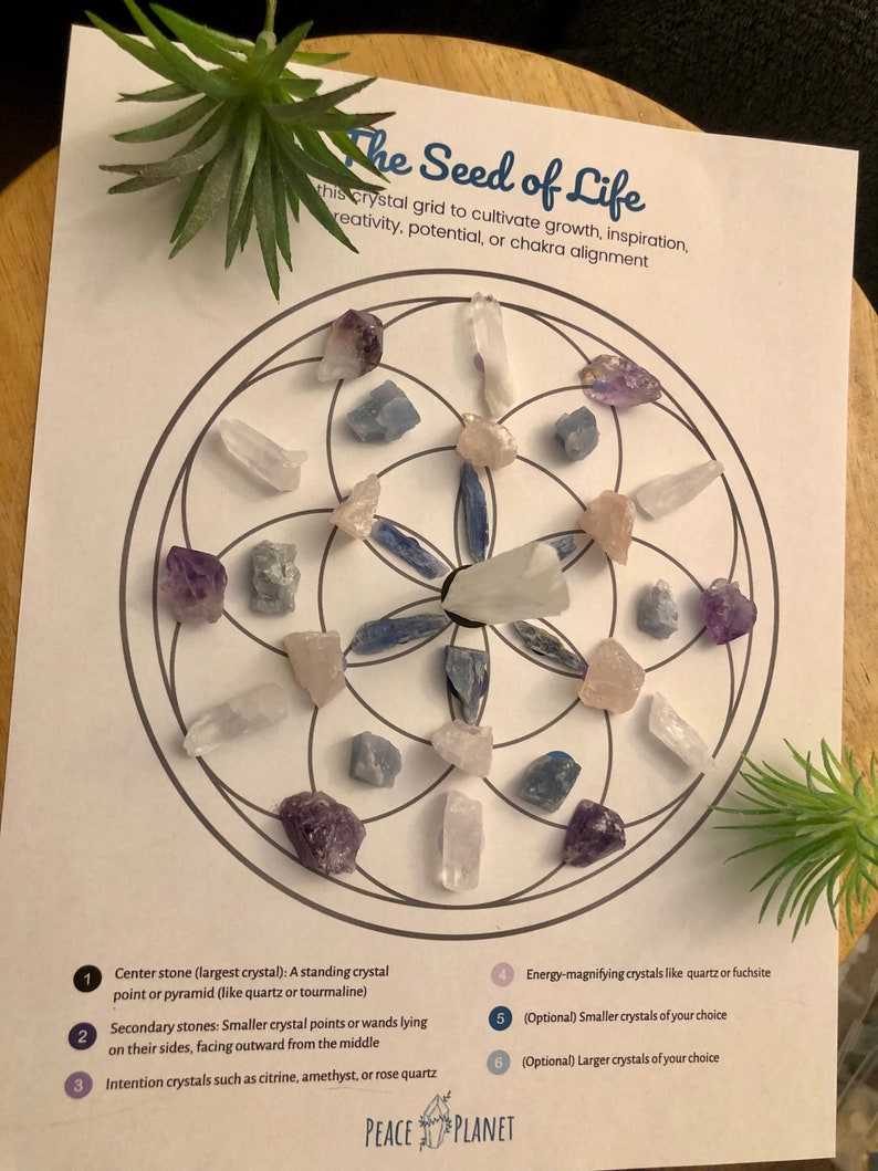 Crystal Grid Template Download - Seed of Life - PDF Digital File ONLY ...