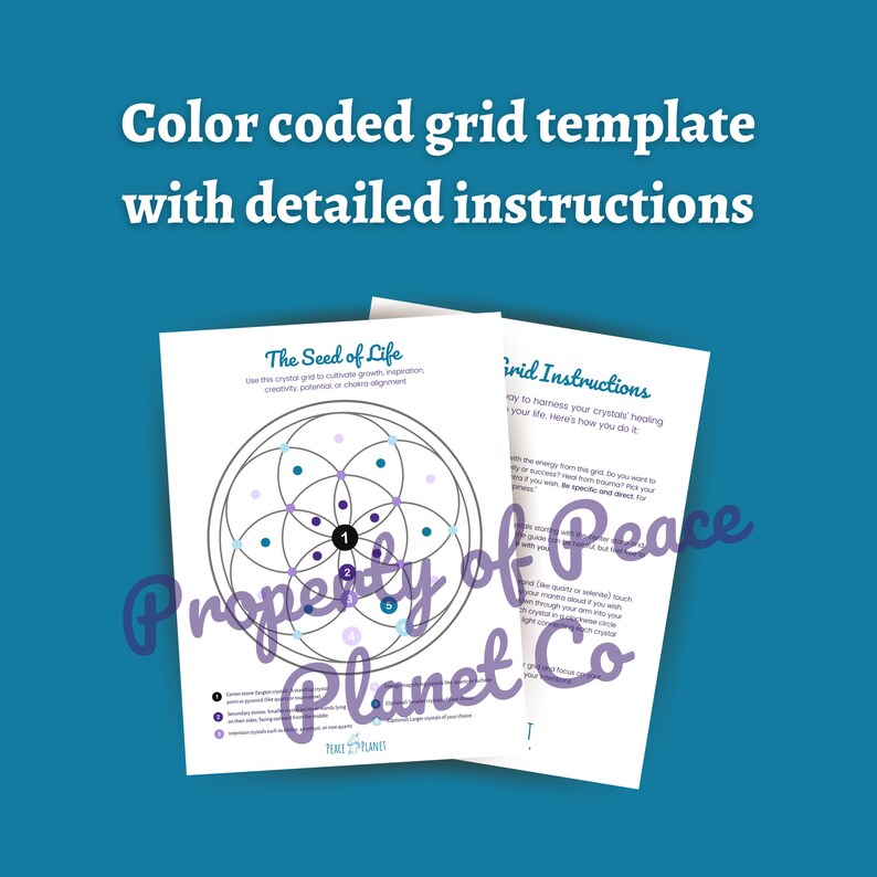 Crystal Grid Template Download - Seed of Life - PDF Digital File ONLY ...