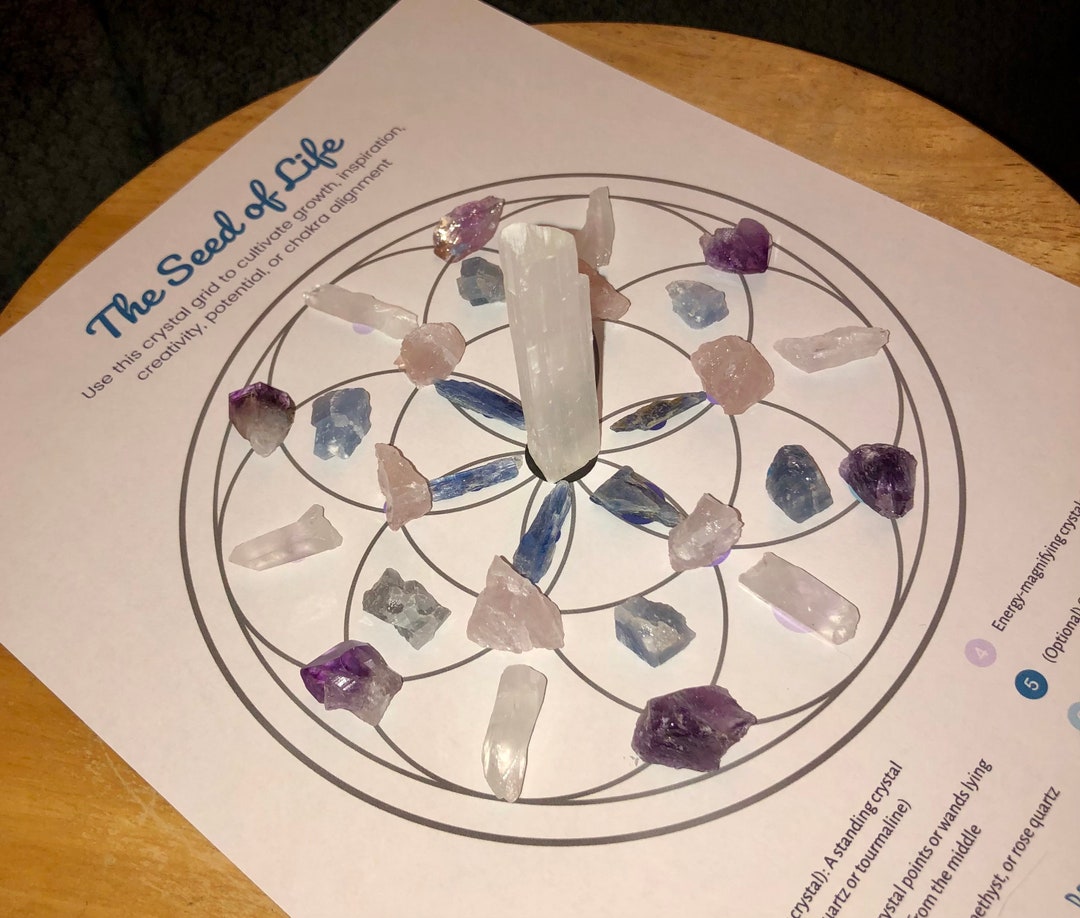 Crystal Grid Template Download - Seed of Life - PDF Digital File ONLY ...