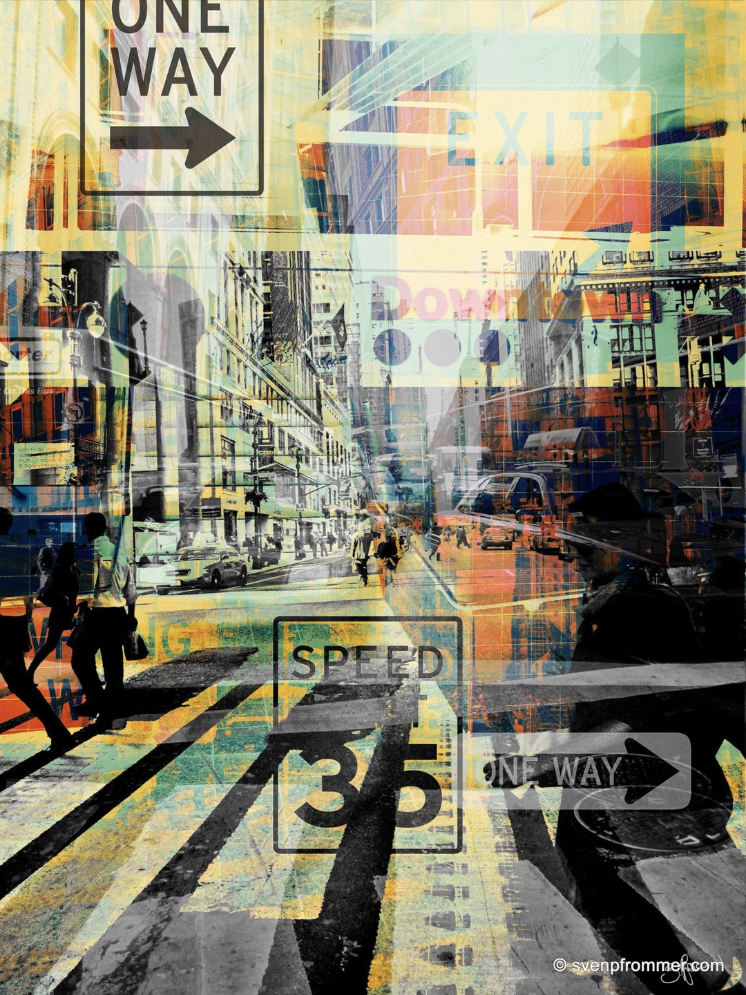 NEW YORK Style IV by Sven Pfrommer - 120x80cm Artwork is Ready to Hang ...