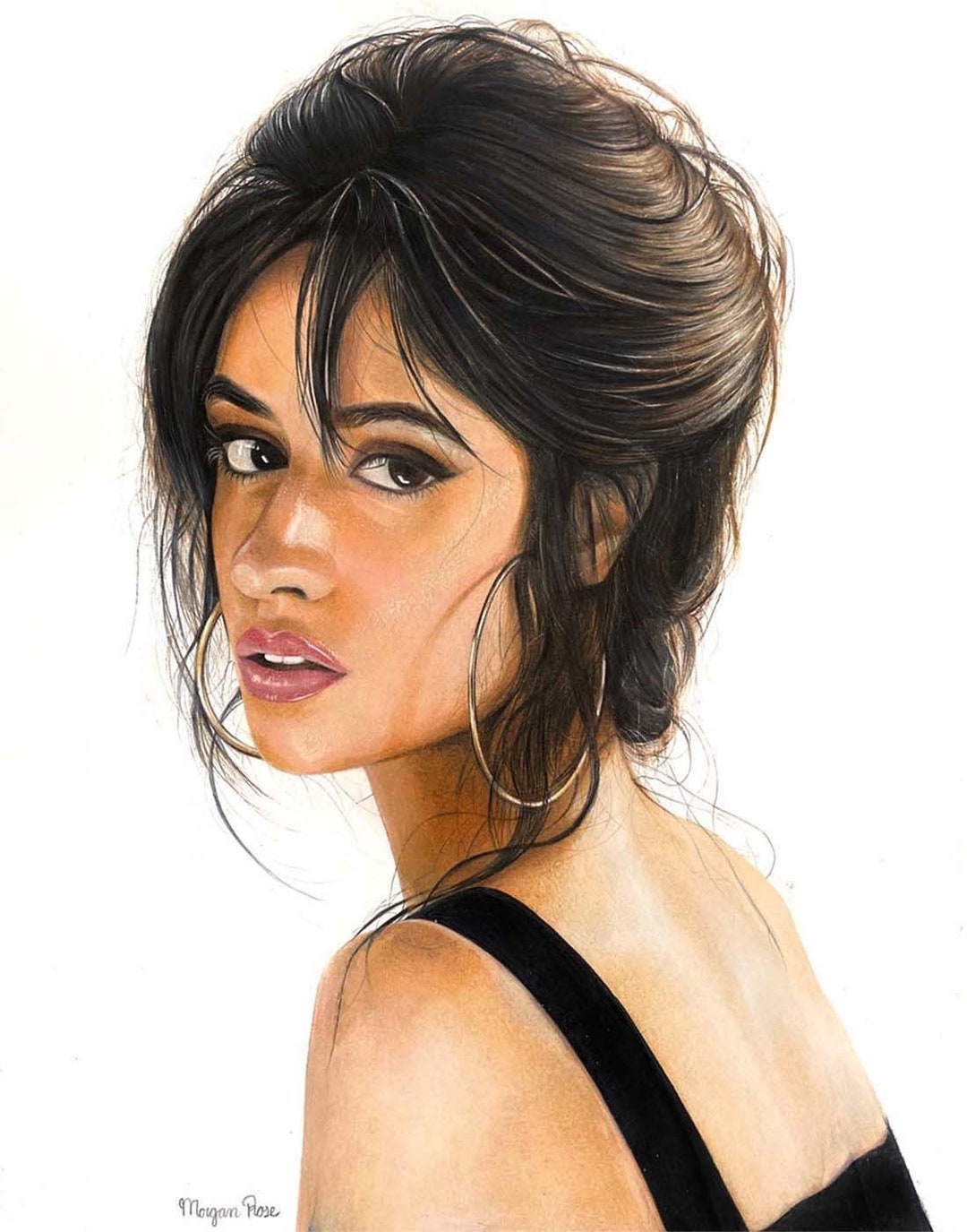 Camila Cabello Drawing Art Print, Colored Pencil Drawing, Giclée Print ...