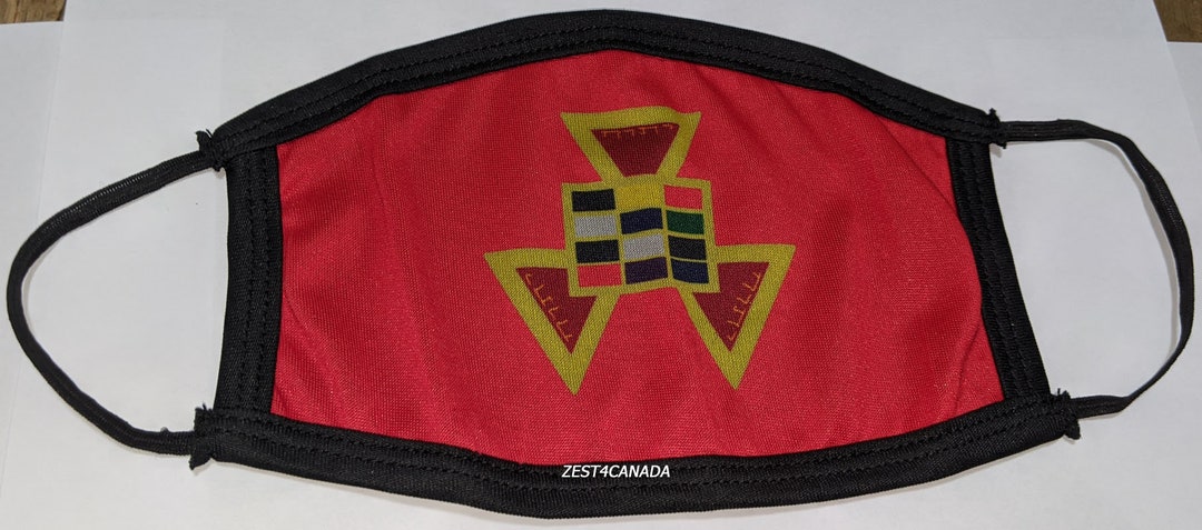 Masonic Regalia Past High Priest PHP RED Face Mask - Etsy