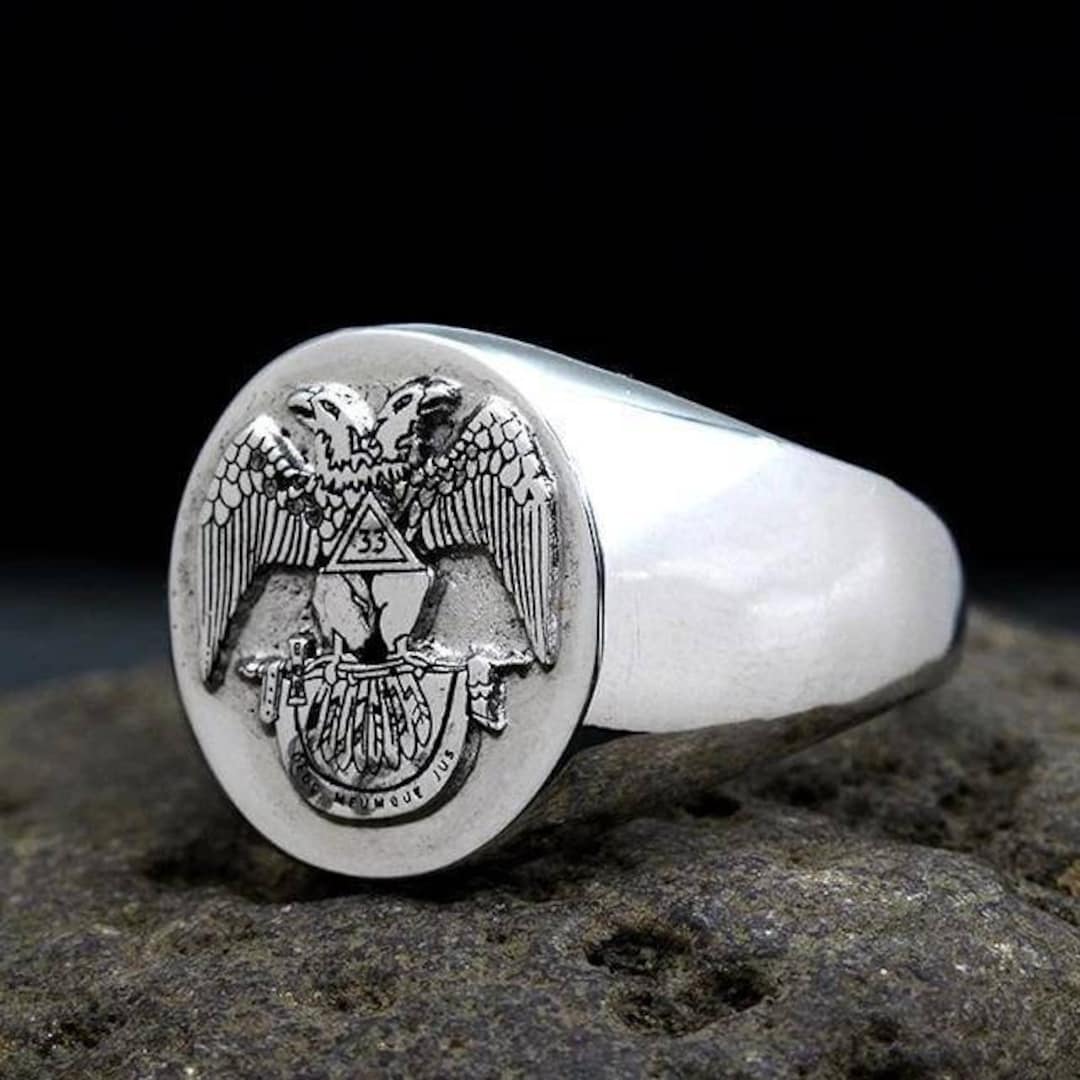 33rd Degree Scottish Rite Masonic 925 Sterling Silver Ring - Etsy