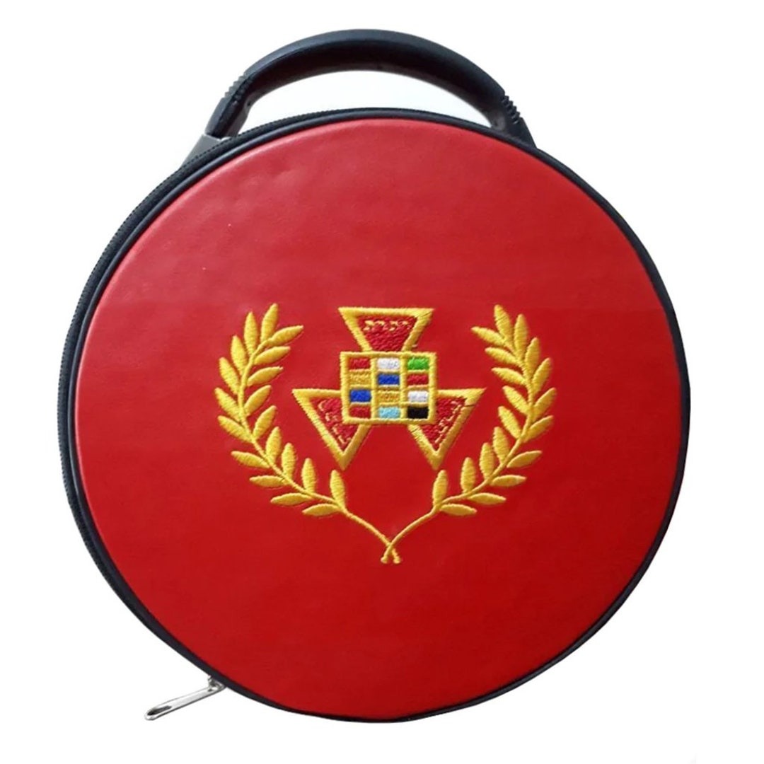 Past Grand High Priest Royal Arch Chapter Crown Cap Case Red Leather ...