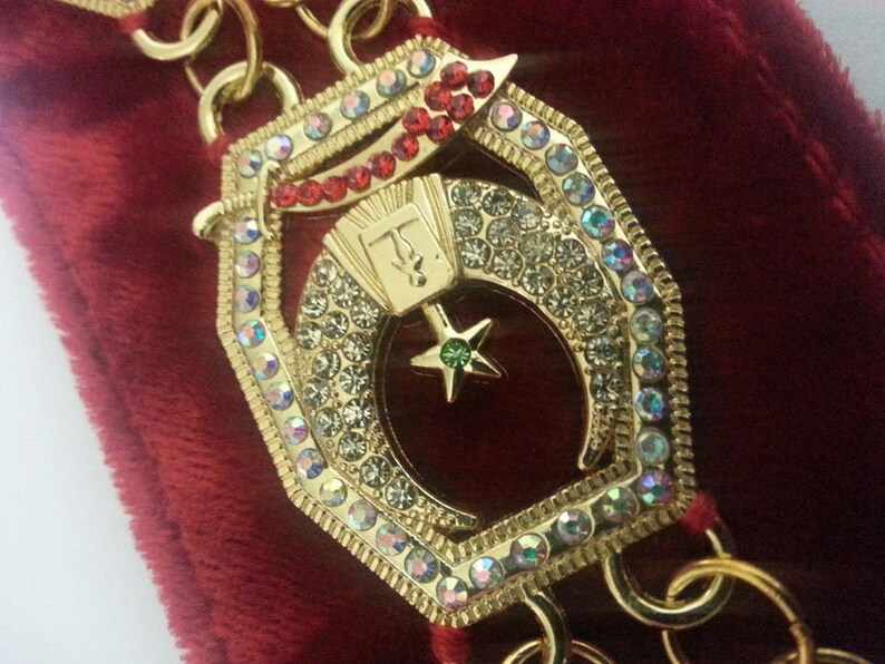 Masonic Regalia Rhinestone Shriner Chain Collar Case - Etsy