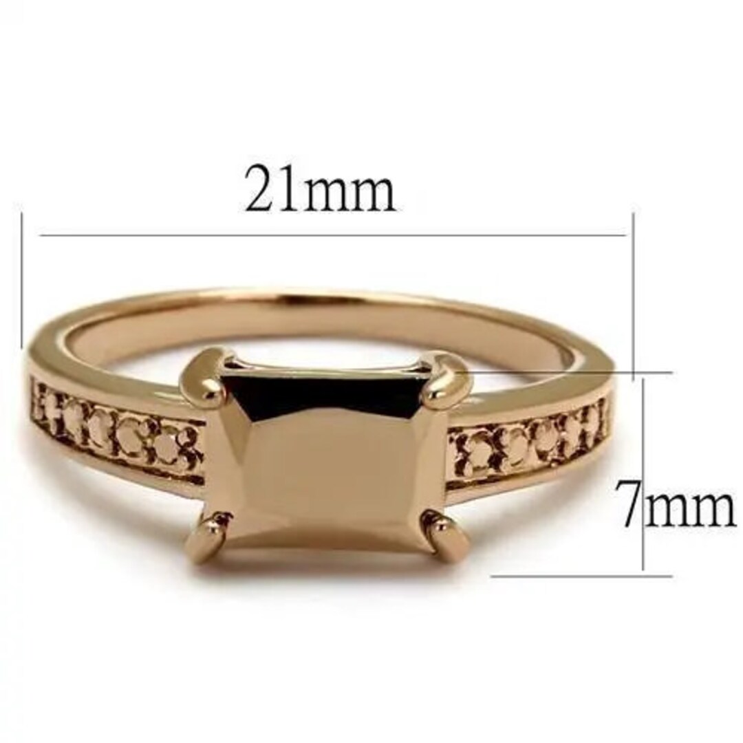 3W1197 IP Rose Goldion Plating Brass Ring With AAA Grade CZ in Metallic ...