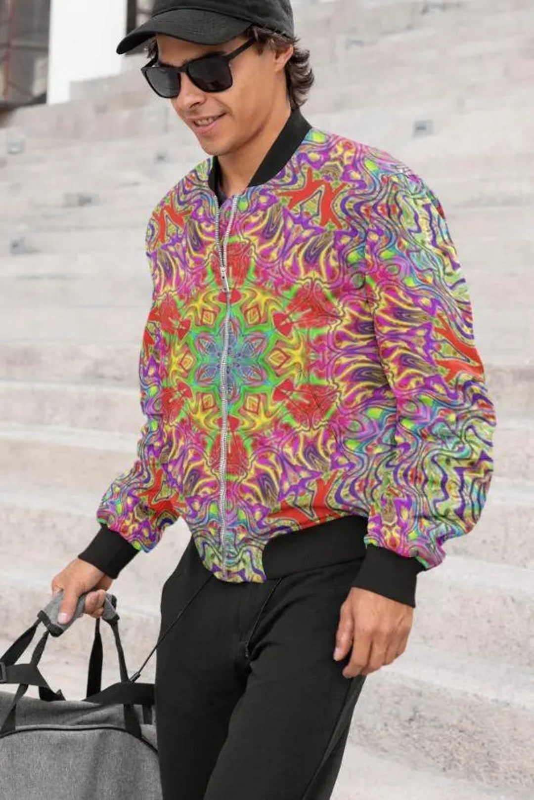 Ultraviolet Bomber Jacket - Etsy