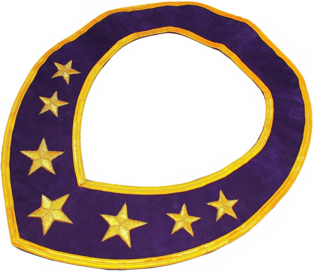 Masonic Regalia Purple Officer Gold Bullion Hand Embroidered - Etsy