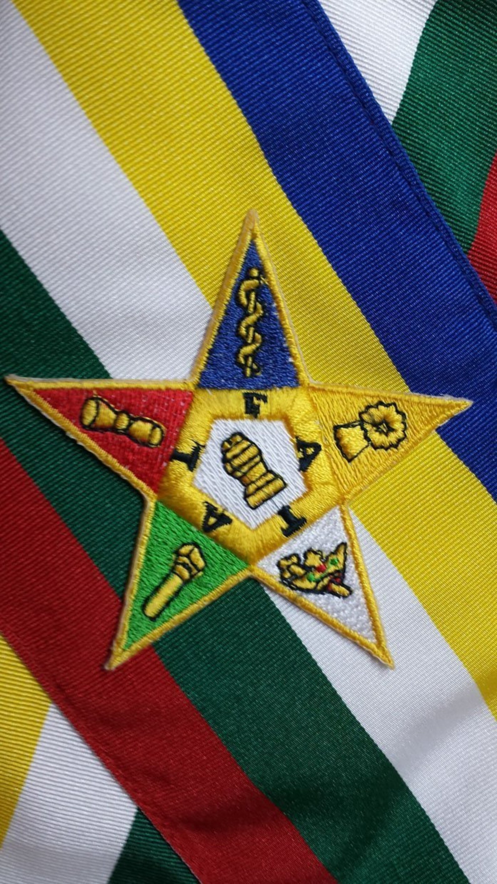 Masonic Eastern Star OES Sash Five Colour Sash - Etsy Canada