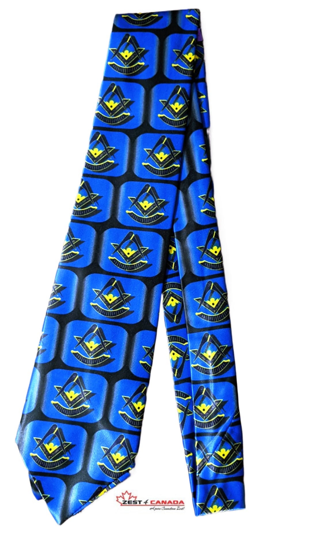 Masonic Freemason Golden Square Compass Blue Necktie - Etsy