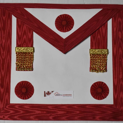 Masonic Regalia Set Master Mason Apron Collar Cuffs & Gloves - Etsy