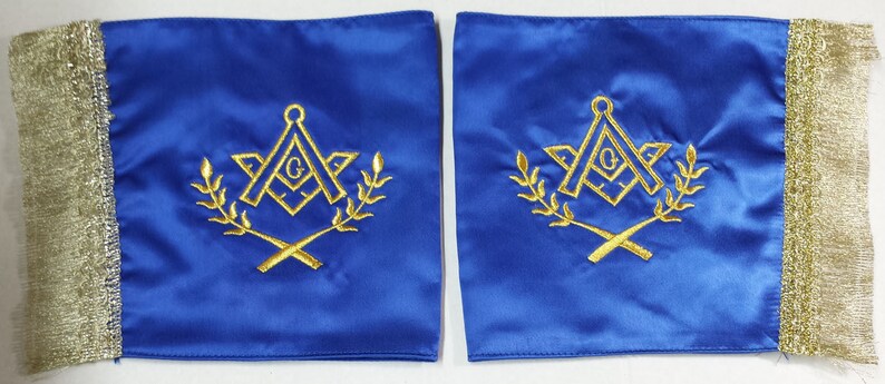 Blue Masonic Master Mason Satin Aproncollar Gauntlets Set - Etsy