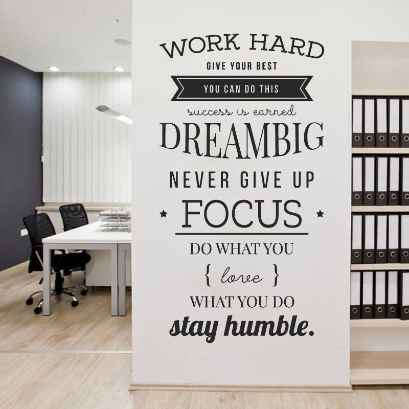 WD101112 Work Hardgive Your Best You Can Do This Dream - Etsy