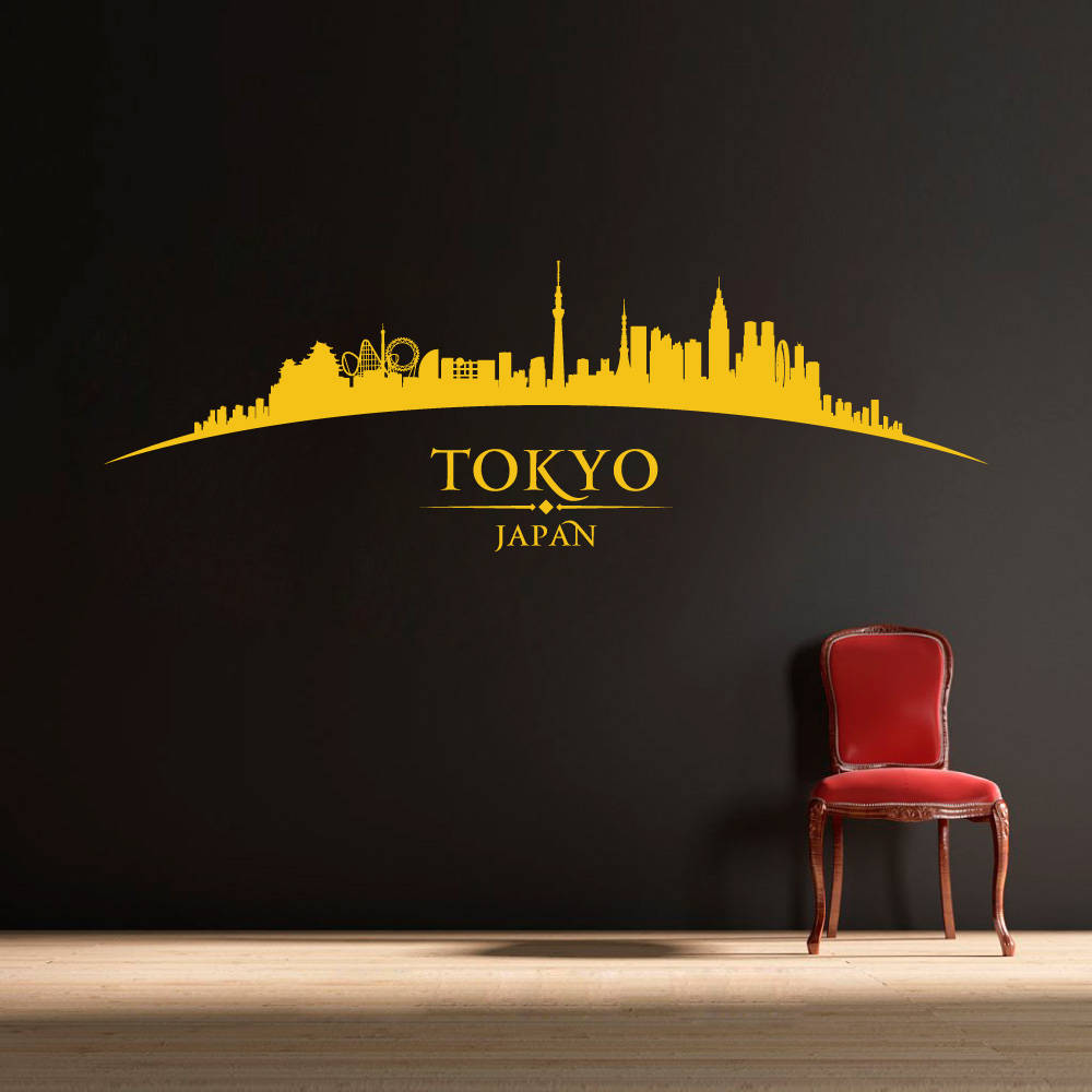 WD101148 Tokyo Japan City Skyline Bedroom Living Room Wall Art Sticker ...