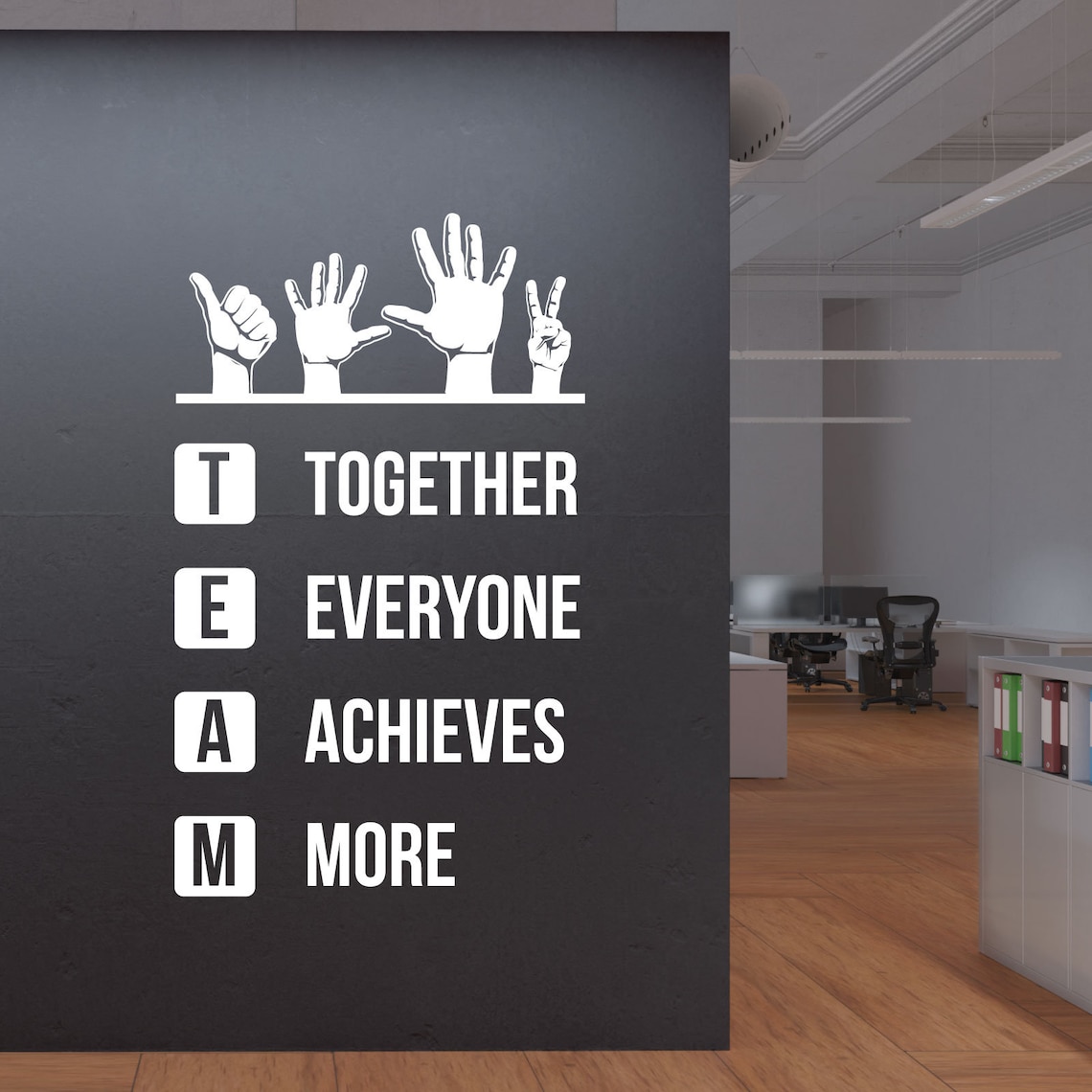 WD101163 | Team - Together Everyone Achieves More - Wall Quote, Office ...