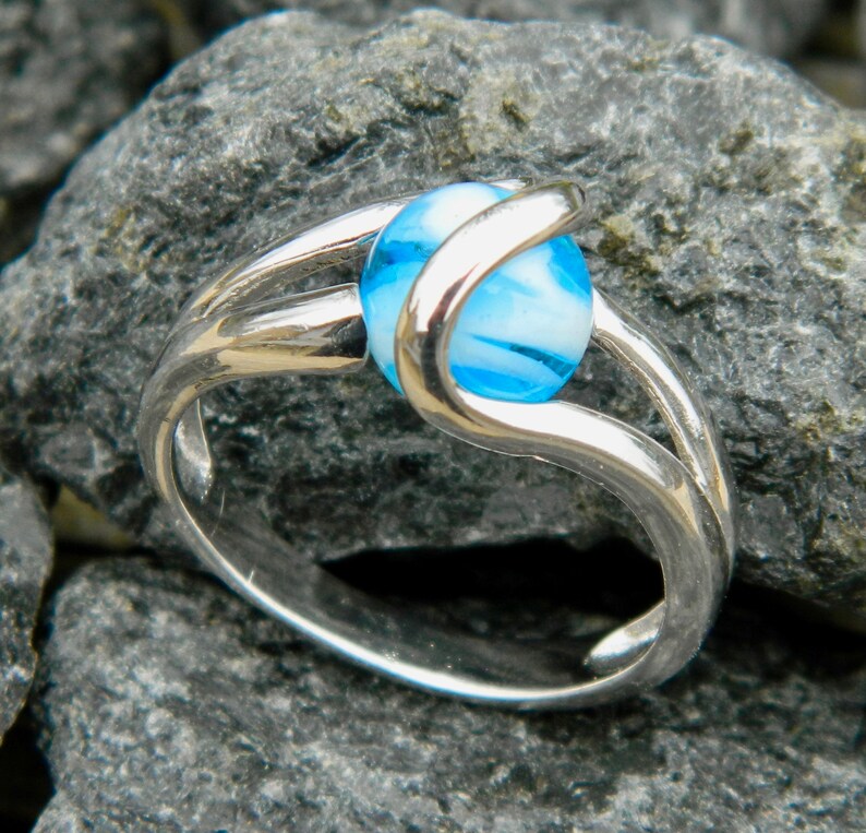 Glows in the Dark Interchangeable Marble Ring With Handmade - Etsy