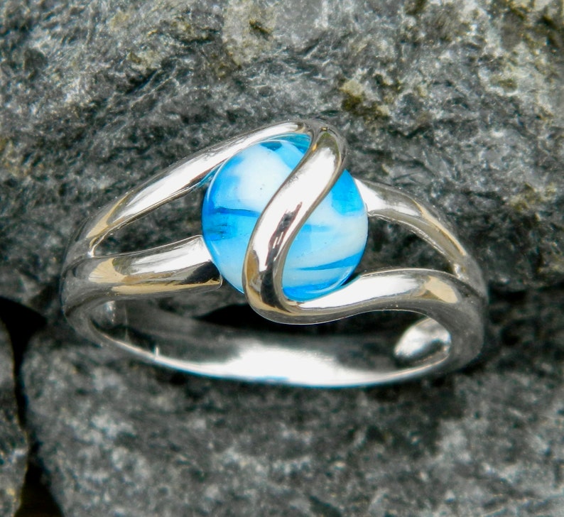 Glows in the Dark Interchangeable Marble Ring With Handmade - Etsy