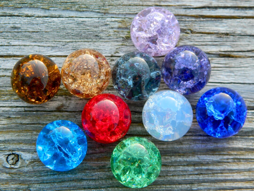 10 - 14mm Fried Cracked Cracked Glass Marbles for Interchangeable ...