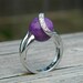 Interchangeable Ring With 10mm Purple Jade Stone - Etsy