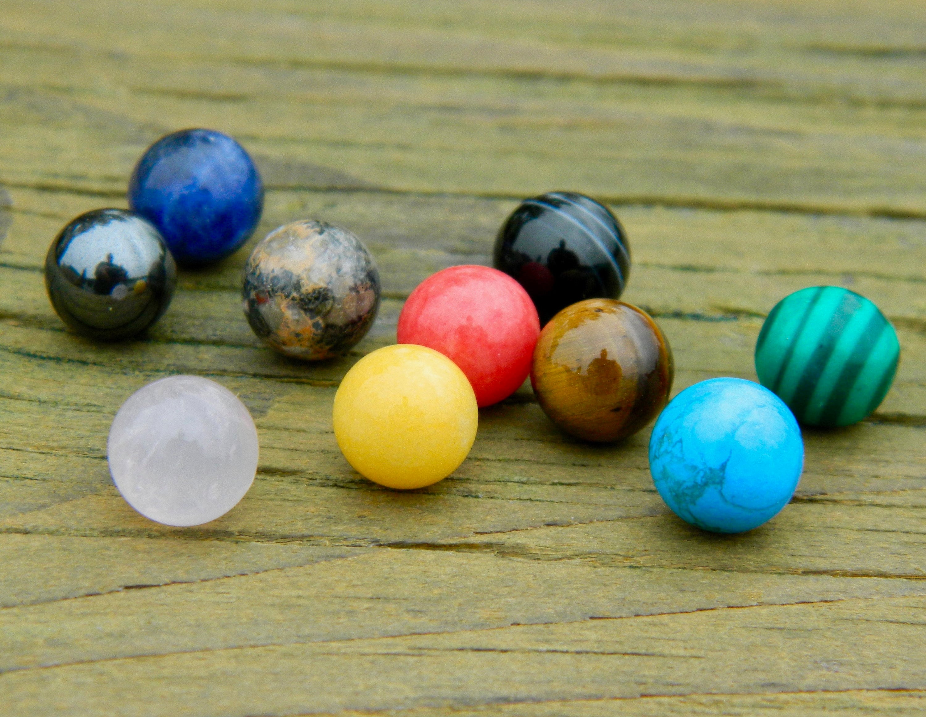 10 - 8mm Semi Precious Stones Marbles for Interchangeable Jewelry - Etsy