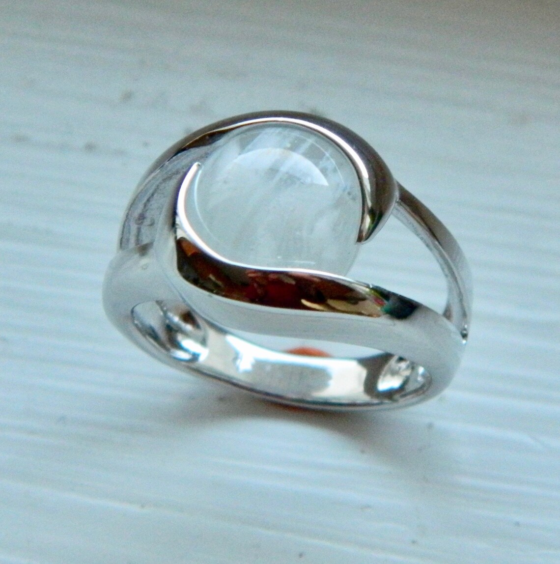 Stone Glows in the Dark Interchangeable Marble Ring With - Etsy