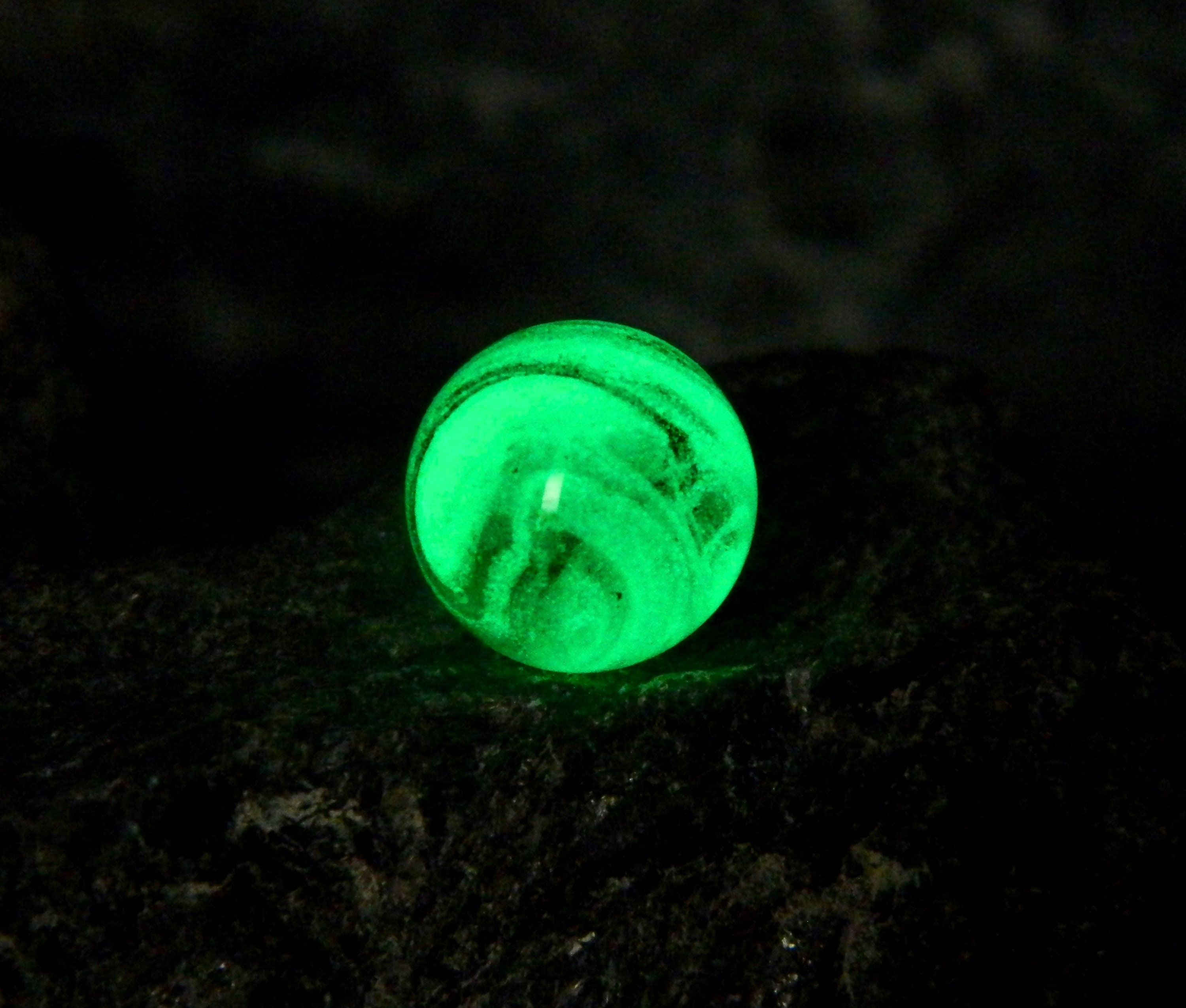 Green Glow in the Dark Handmade Glass Marble Stone for - Etsy